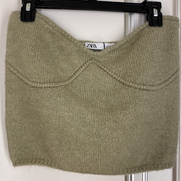 Zara | Tops | Zara Nwt Knit Bustier Corset Tube Top | Poshmark